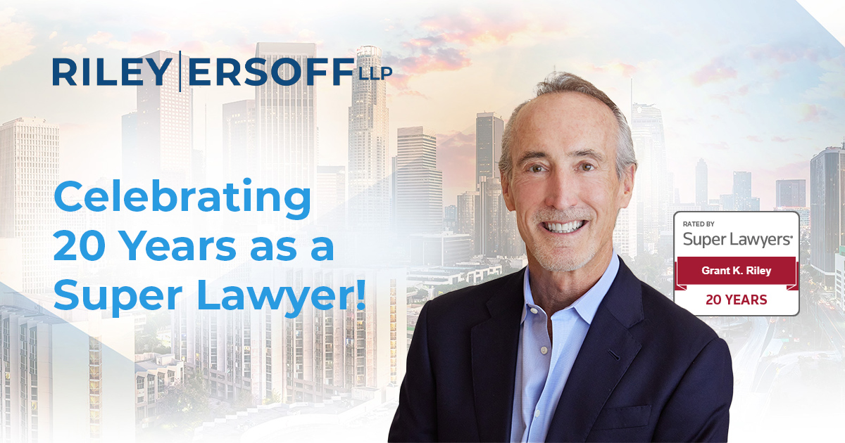 Grant Riley Celebrates 20 Years as a Super Lawyer